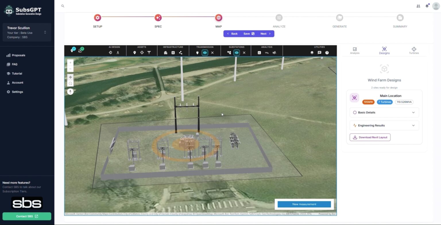 Generating early substation concepts in SBS AI
